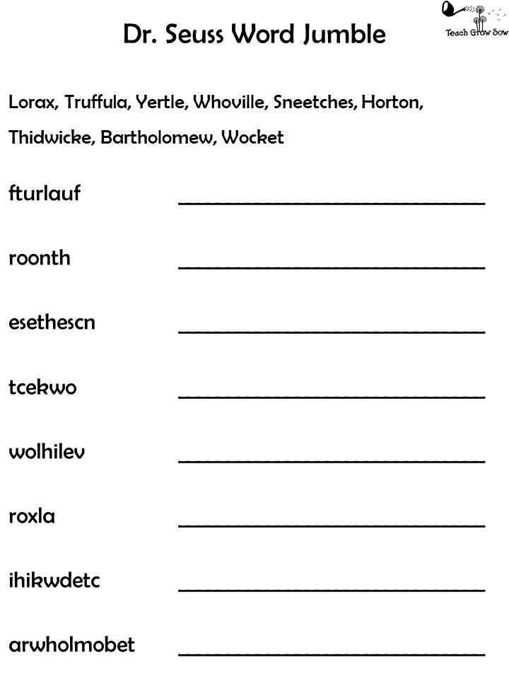Dr. Seuss Day – Teach Grow Sow