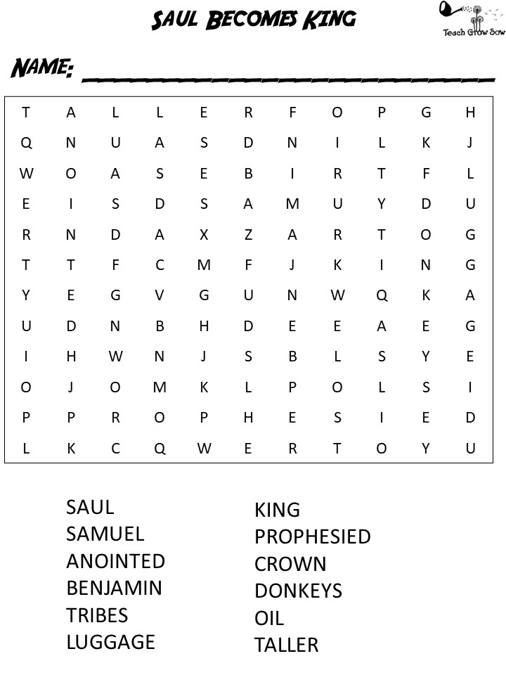 Saul Becomes King – Teach Grow Sow