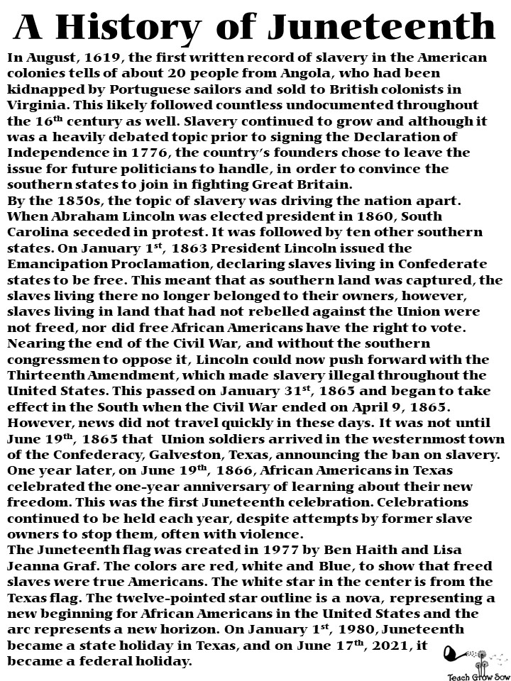 American Holidays – Teach Grow Sow