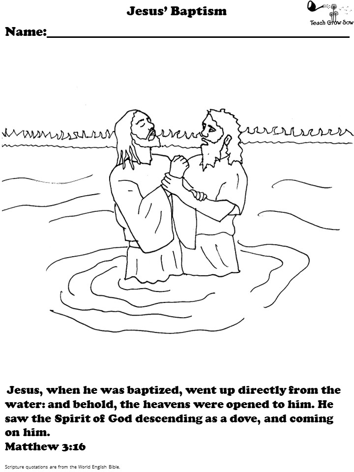 Jesus’ Baptism – Teach Grow Sow