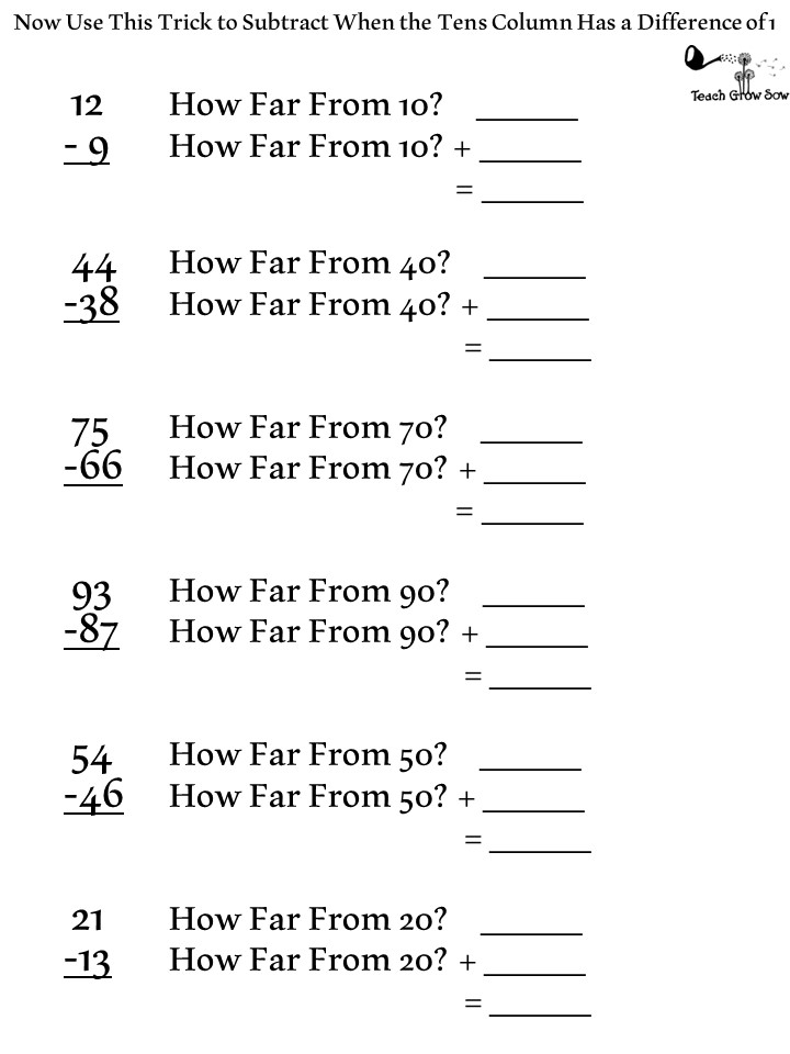 Subtraction – Teach Grow Sow
