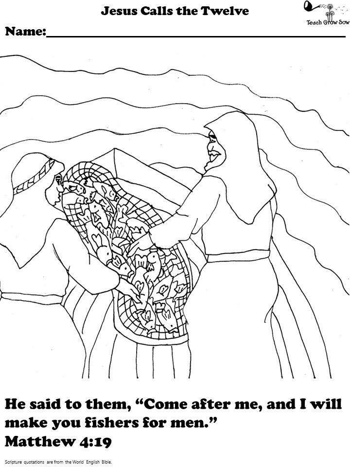 Jesus Calls the 12 Disciples – Teach Grow Sow
