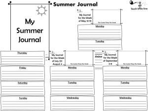 Summer Homework – Teach Grow Sow