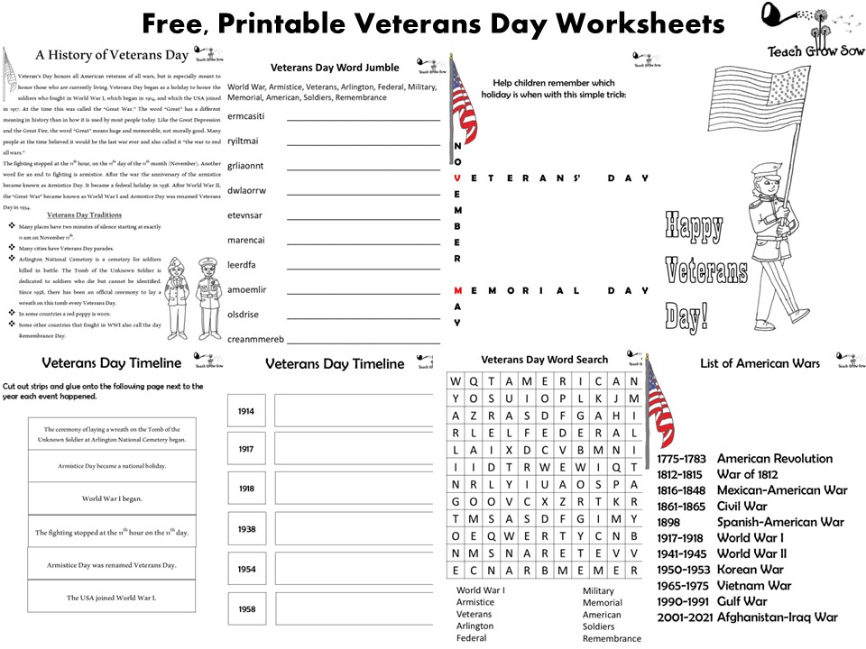 Memorial & Veterans Day – Teach Grow Sow