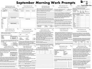 Morning Work – Teach Grow Sow